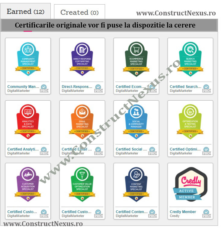 Certificari - Construct Nexus